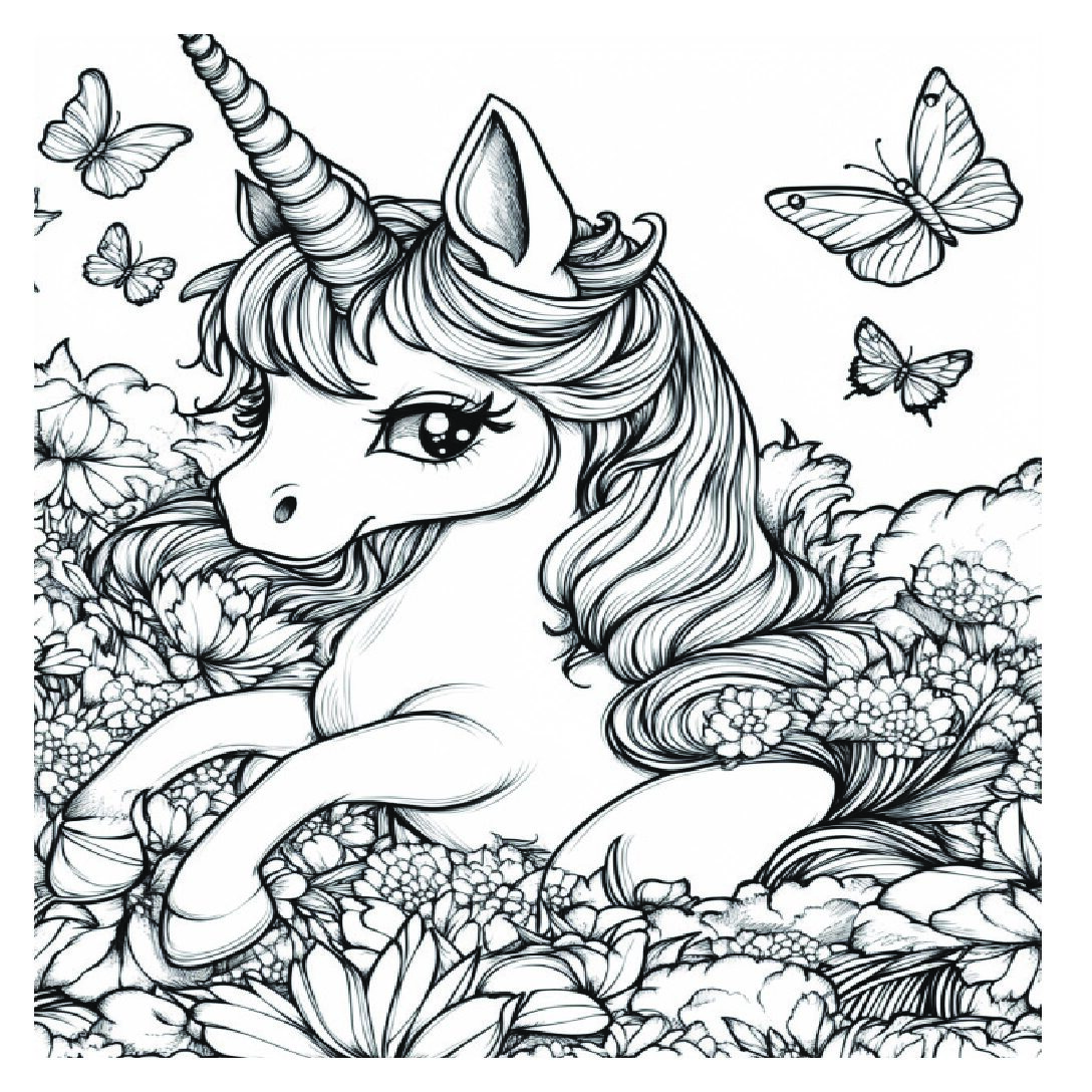 Unicorn Magic World Bilingual Coloring Book - PB&J by Naivi